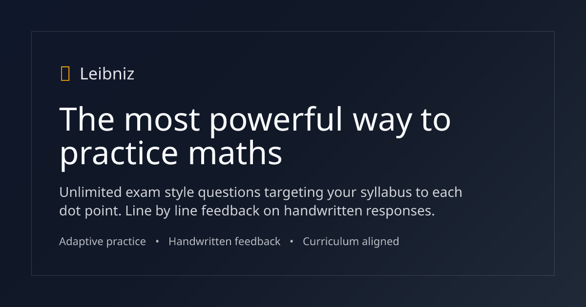 𝕃eibniz - The most powerful way to practice maths